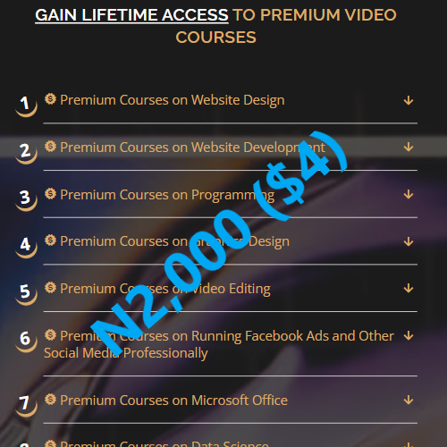 Buy Premium Courses Tagged N2,000 ($4) by Webmart Technologies on Selar