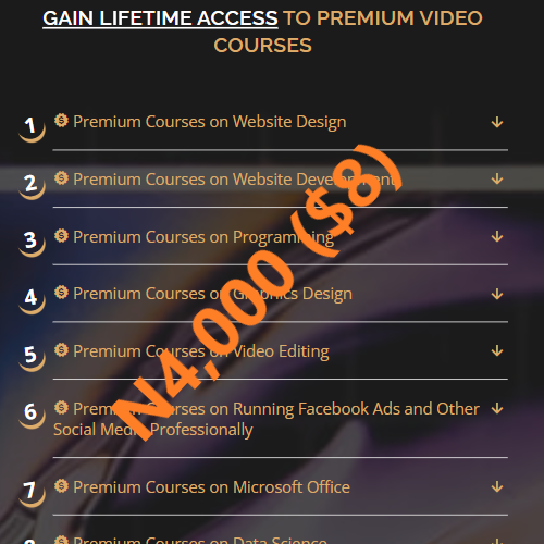 Buy Premium Courses Tagged N4,000 ($8) by Webmart Technologies on Selar