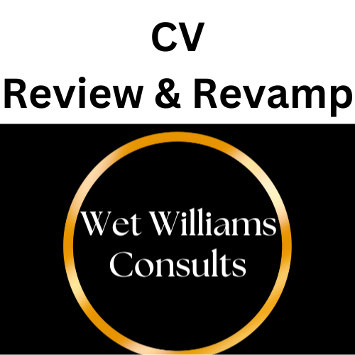 Buy CV Revamp Service by Wet Williams HR Consults on Selar