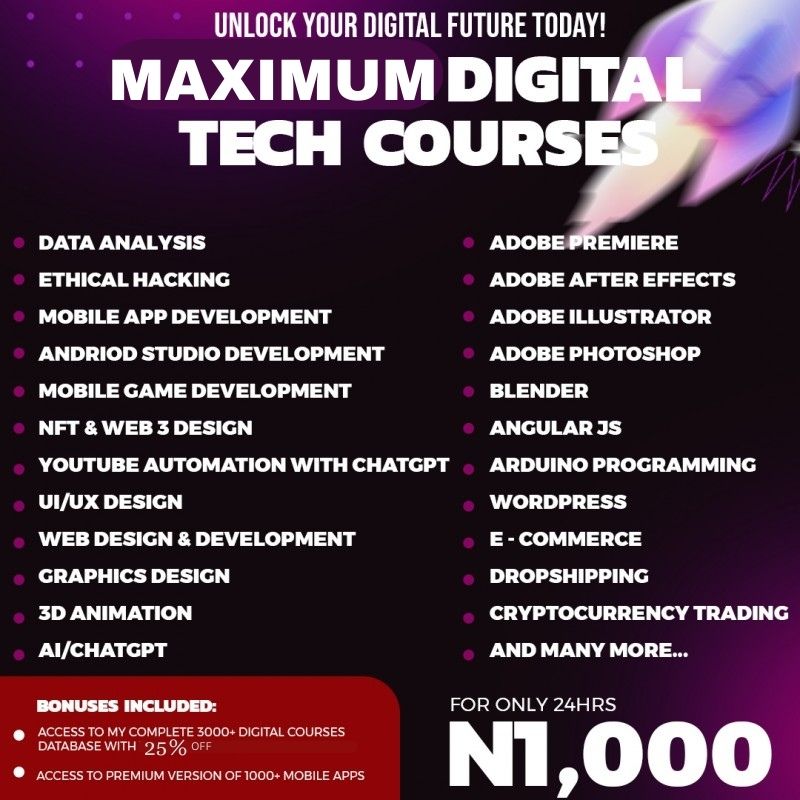 Buy MAXIMUM DIGITAL TECH COURSE by Zane Lucid on Selar