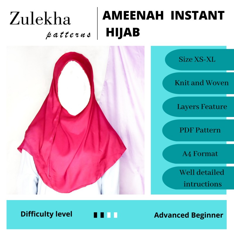 Get Ameenah Instant Hijab Pattern by Zulekha Enterprise on Selar