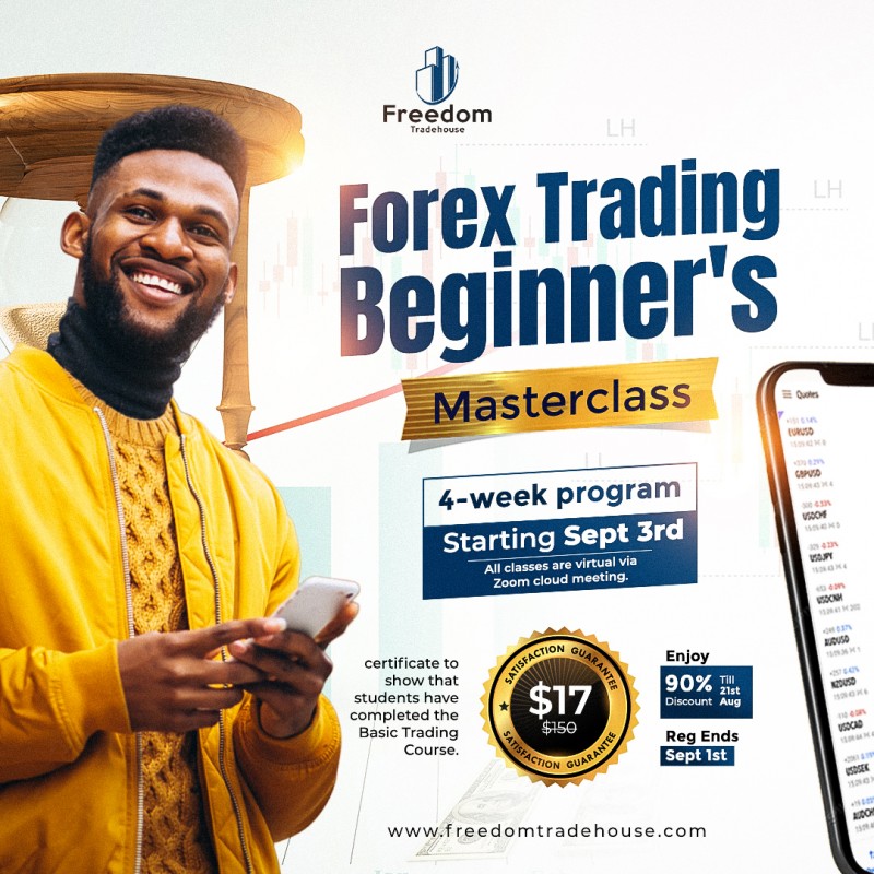 Buy FOREX BEGINNERS MASTERCLASS | SEPTEMBER SESSION by Freedom Tradehouse on Selar