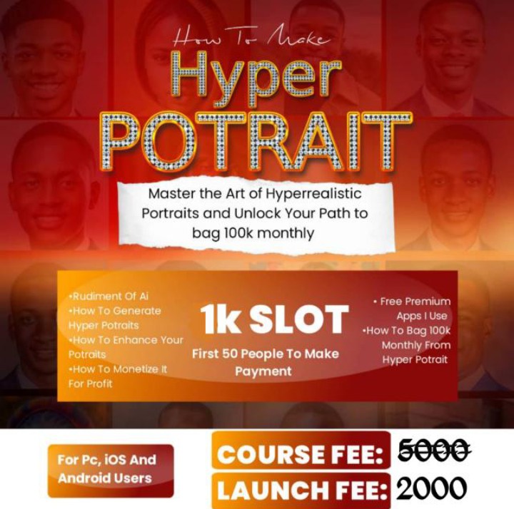 Buy HYPER-REALISTIC AI PORTRAITS COURSE by BB DIGITALS INC. on Selar