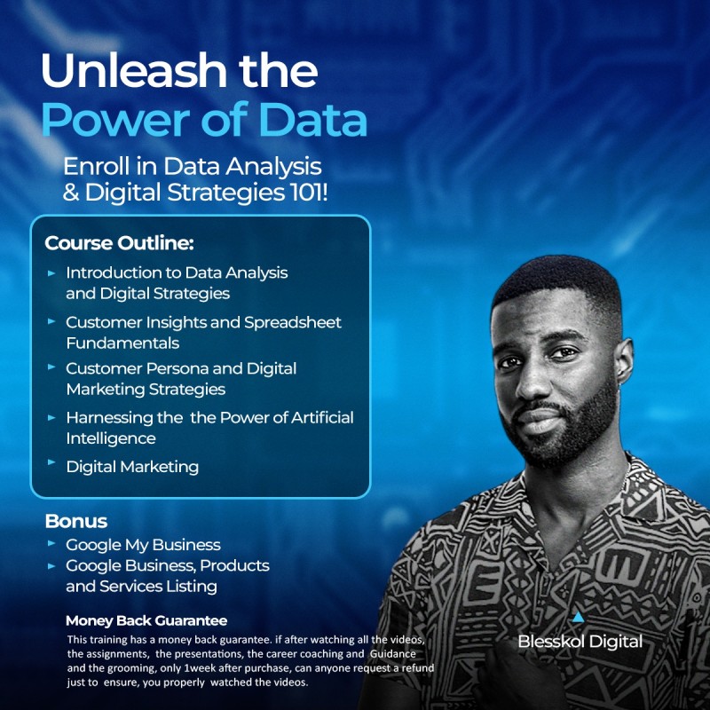 Buy Data Analysis & Digital Strategies by Blesskol Digital on Selar