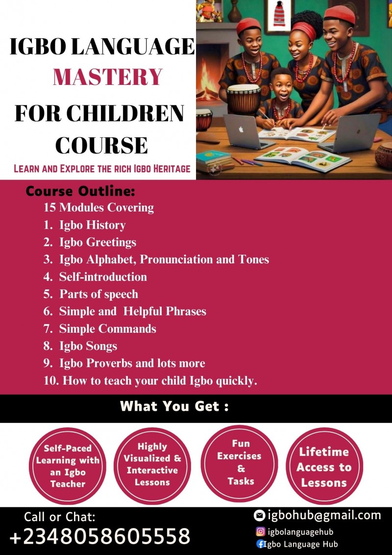 Buy Igbo Language Mastery for Children Course by on Selar