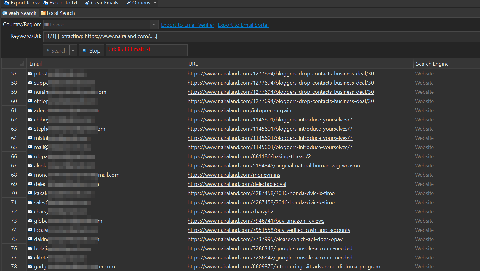 Buy X Email Extractor Software by Tolulope Joshua on Selar