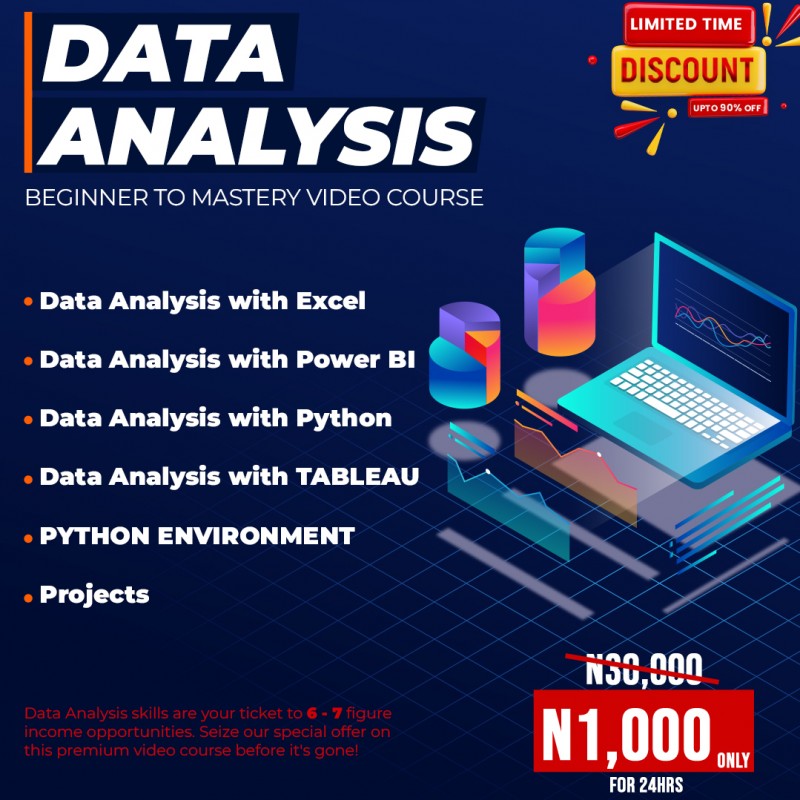 Buy DATA ANALYSIS & SCIENCE by Tech Minds Agency Courses on Selar