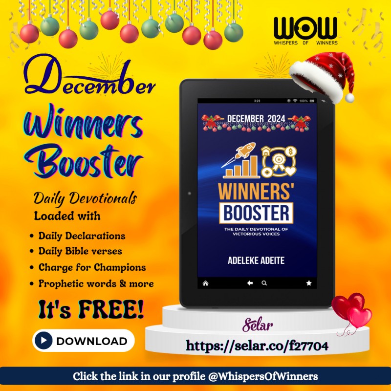 Get Winners Booster Daily Devotional December 2024 Edition by Adeleke Adeite on Selar