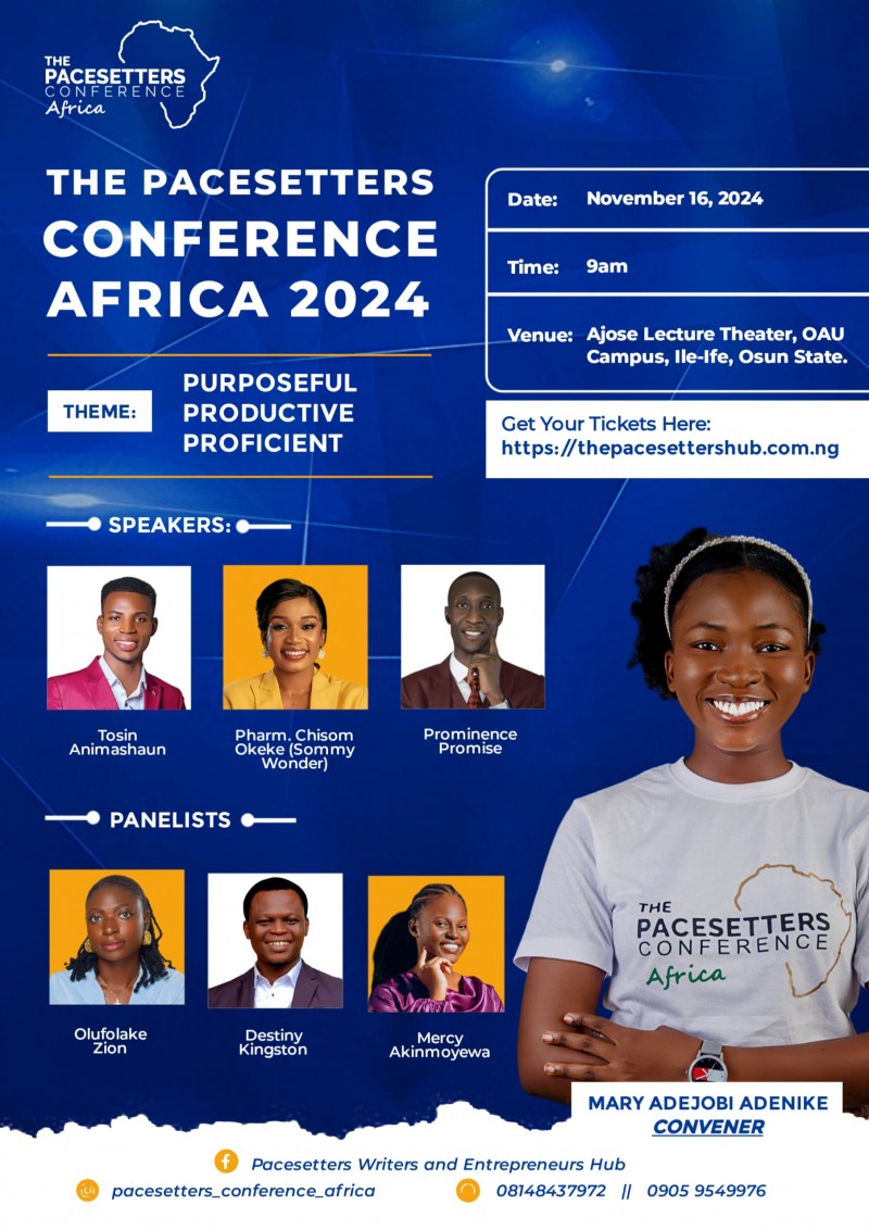 Buy VIRTUAL TICKET FOR THE PACESETTERS CONFERENCE AFRICA 2024 by Adejobi Mary Adenike on Selar