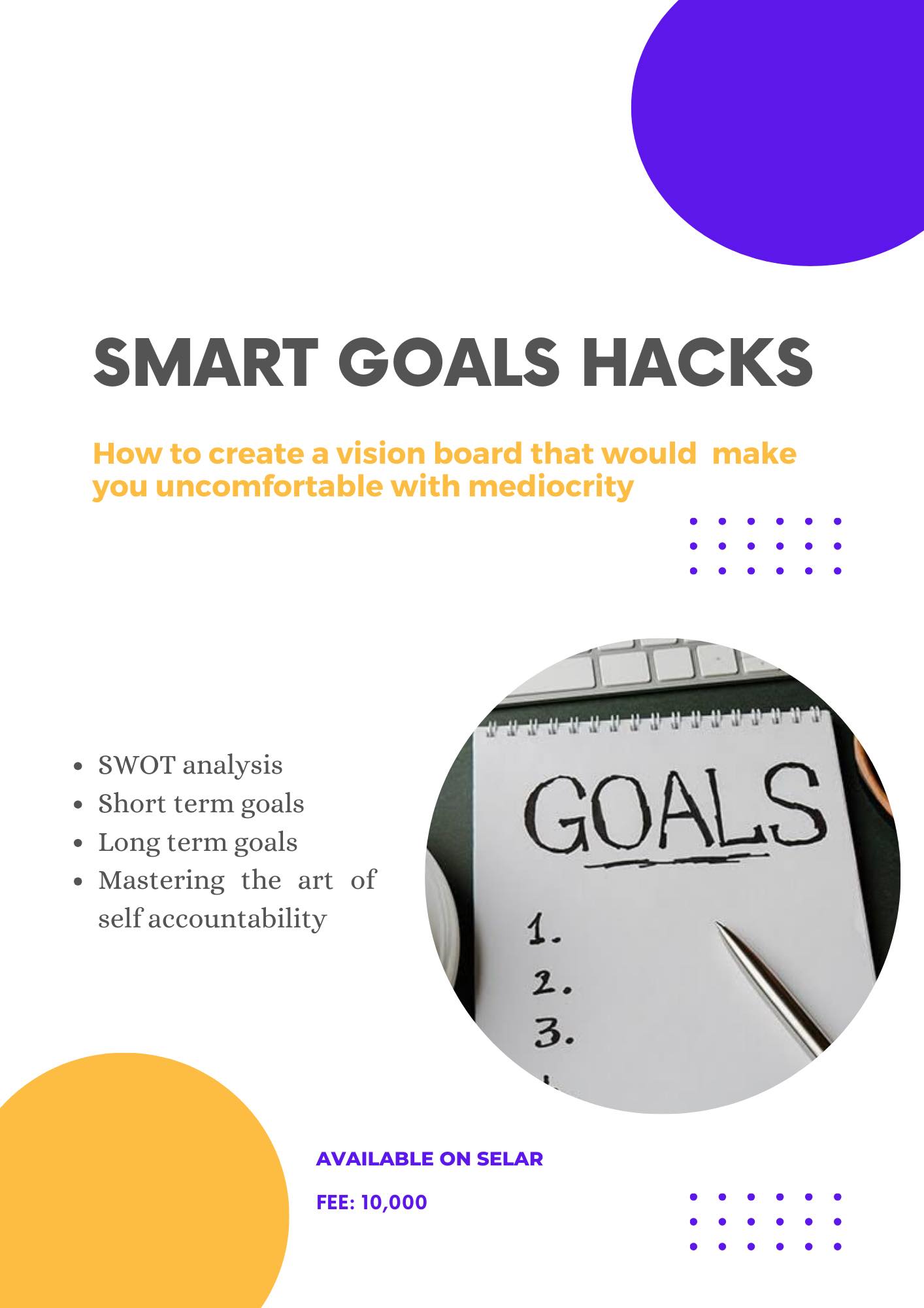 Buy SMART Goals Hacks by Amarachi Olokor on Selar
