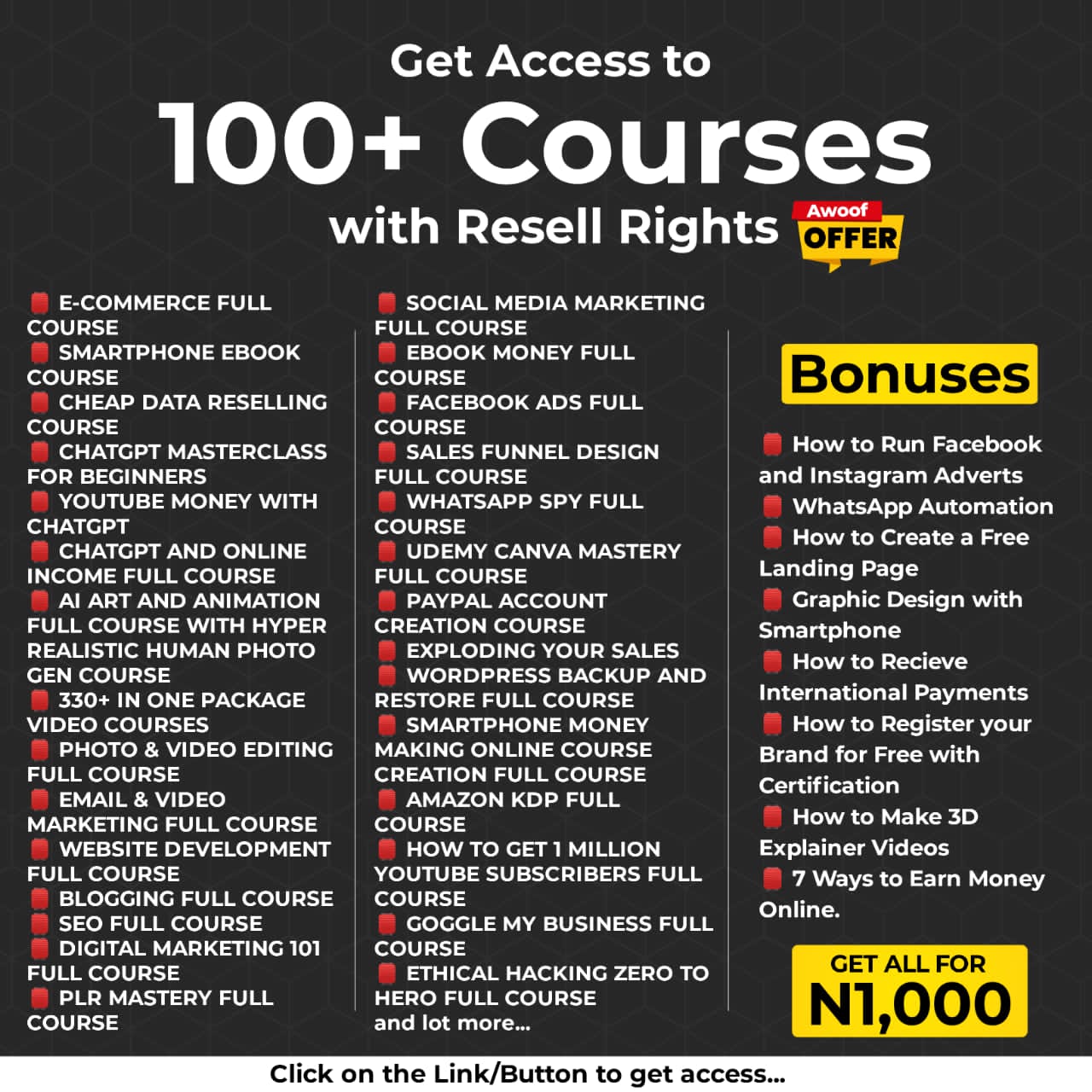 Buy 100+ PREMIUM DIGITAL COURSES by Amos tolulope favour on Selar