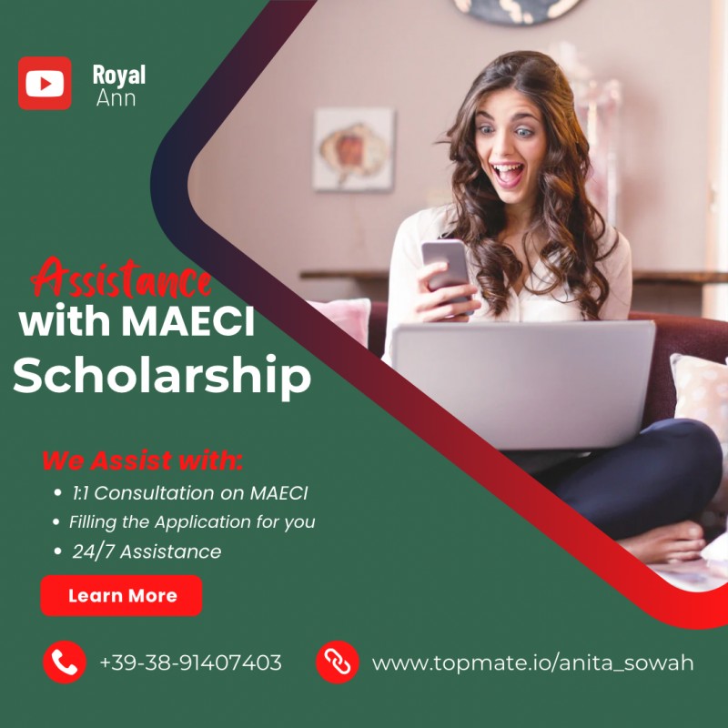 Buy MAECI Scholarship Application Assistance by Anita Sowah on Selar