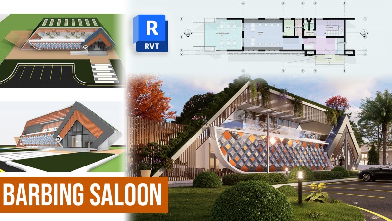 Buy Barbing Saloon Project File- Architect Piperr Full Autodesk Revit ...