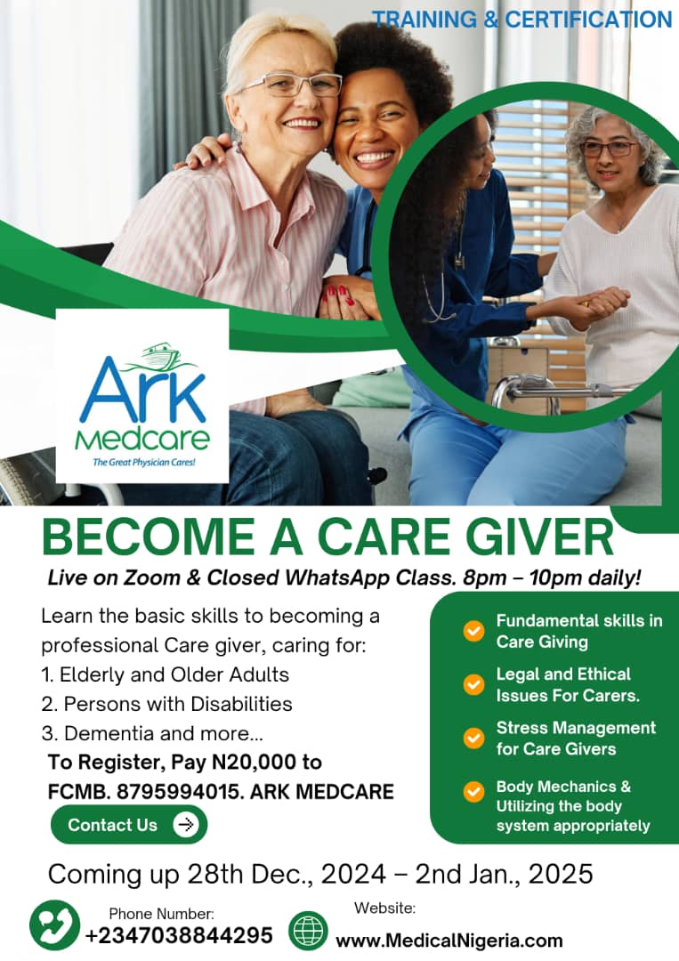Buy CARE GIVING CERTIFICATE COURSE by Eniola Adewale on Selar