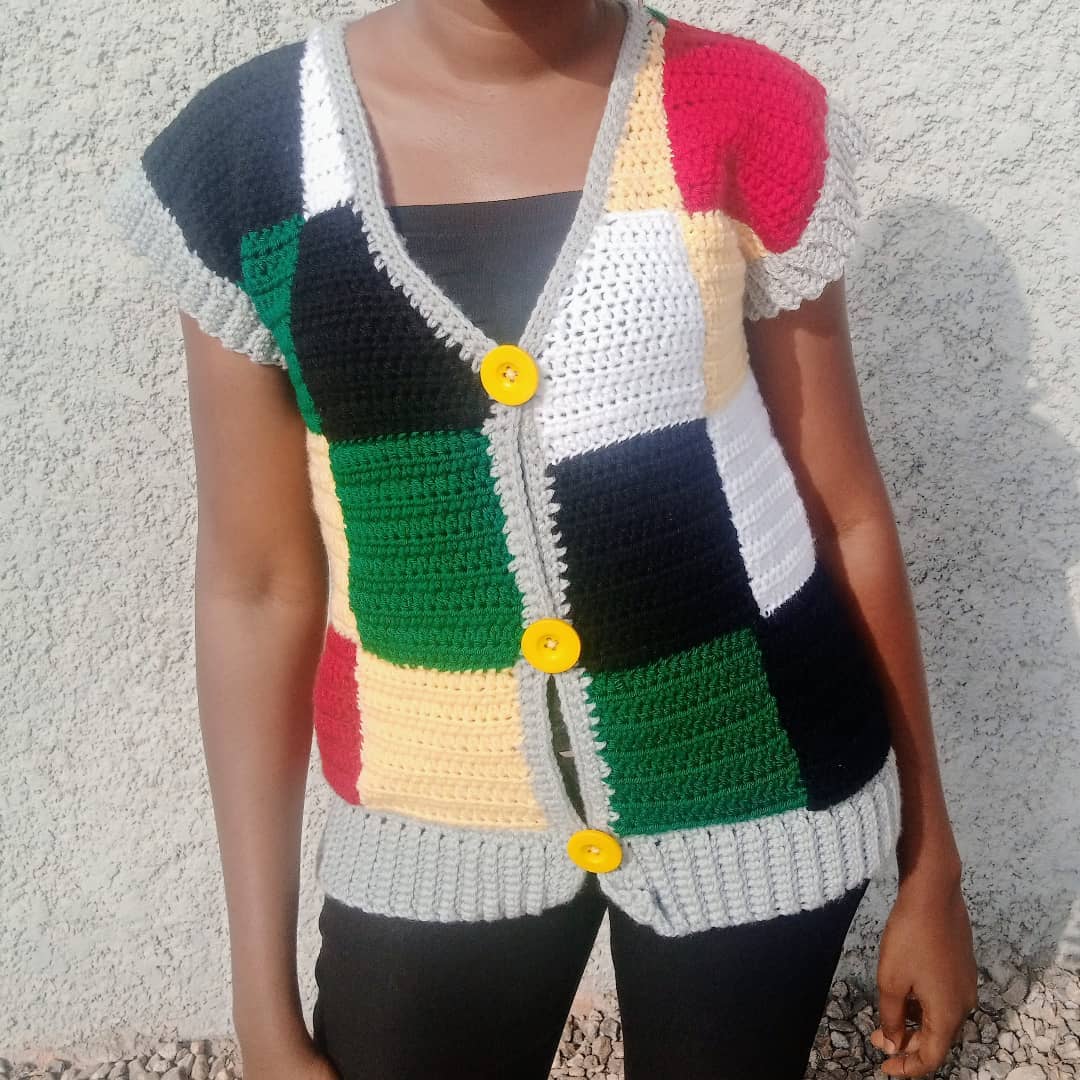 Buy Crochet Patchwork Sweater Vest _ Written Pattern by Asani Crochets ...