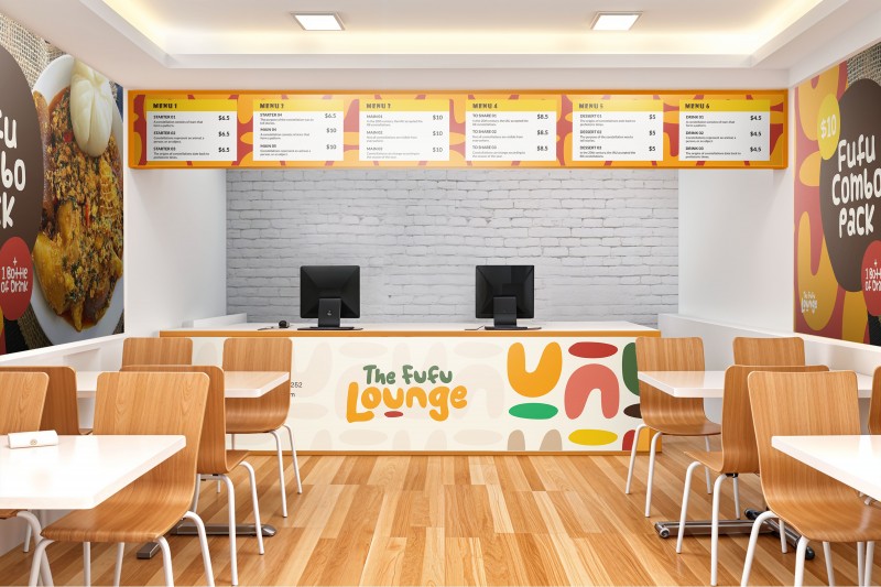Buy Restaurant Interior Mockup by AV Studios Mockup on Selar