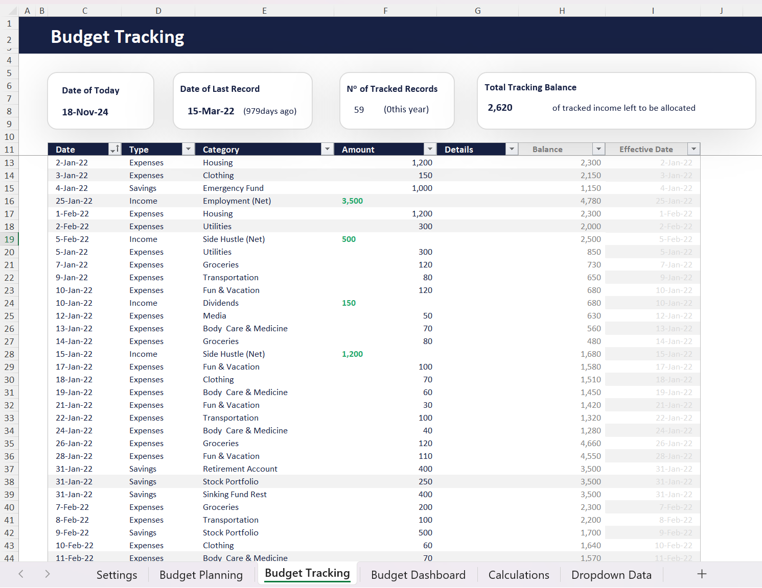 Buy Ultimate Excel Personal Budget by B3 on Selar