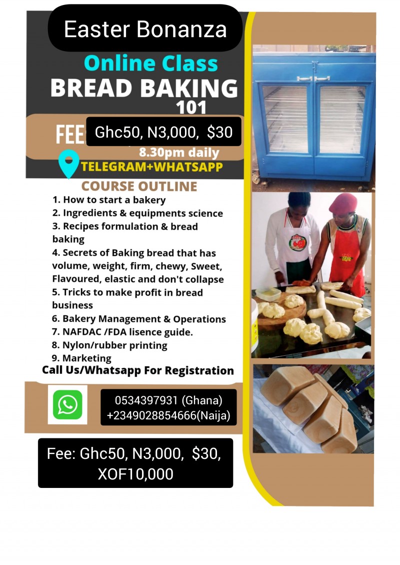 Buy EASTER BONANZA: (ONLINE) BREAD BAKING CLASS by Chef Henry Omenogor ...