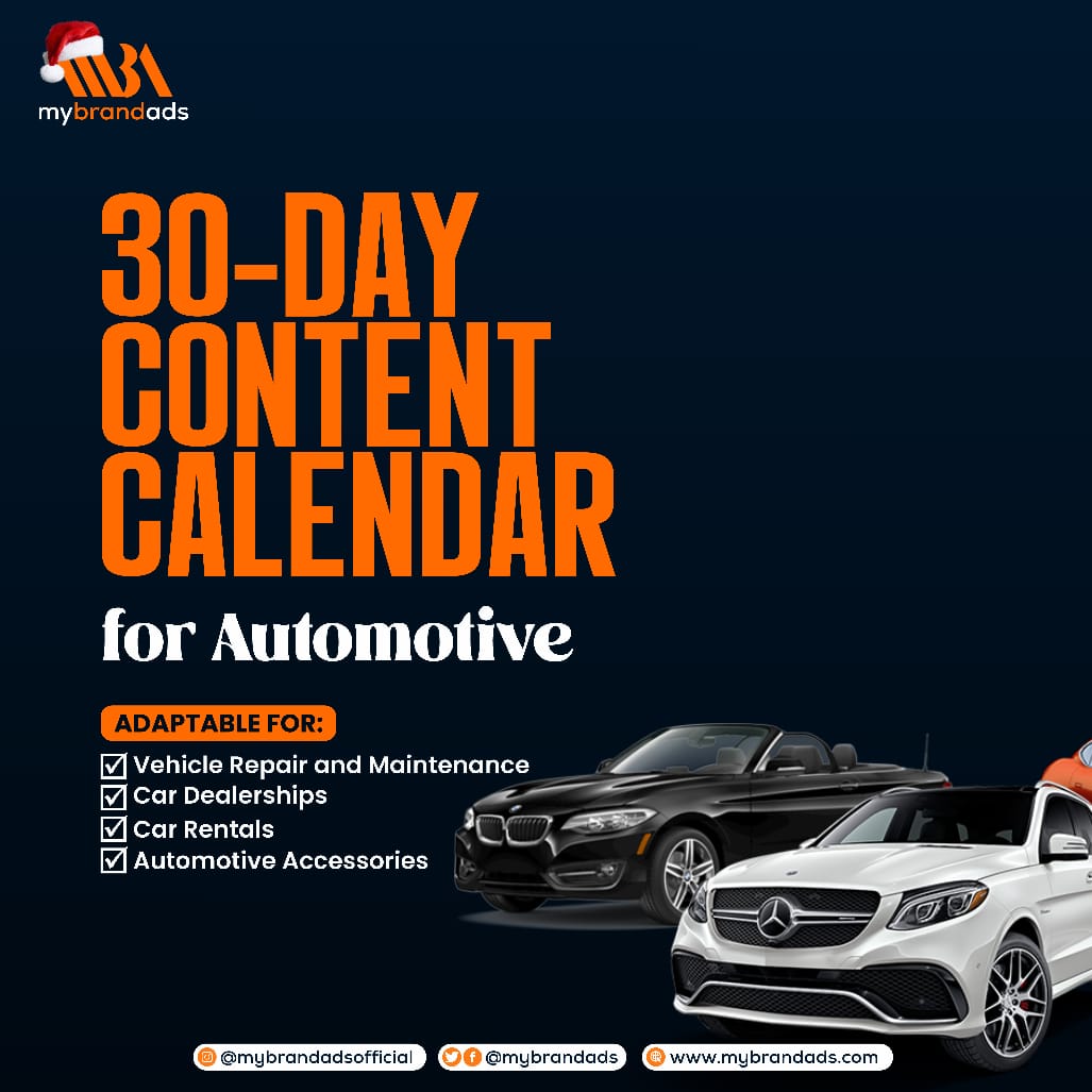 Buy Content Calendar for Automotive Niche by Abiola Oyebolu on Selar