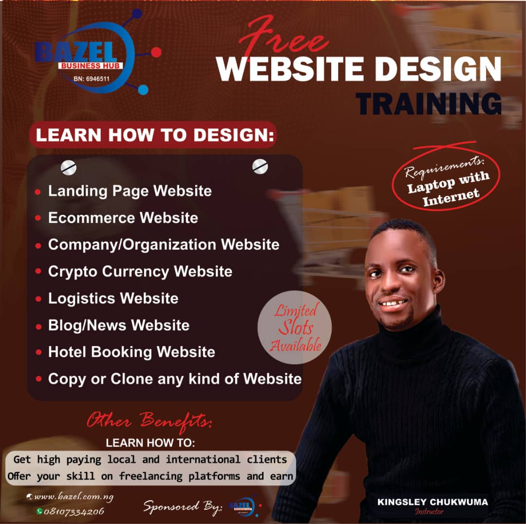 Get FREE WEBSITE DESIGN COURSE by Bazel Business Hub on Selar