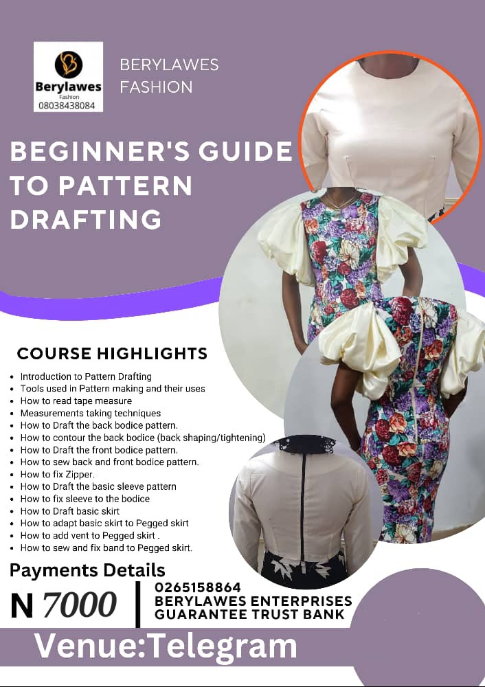 Buy Beginner's guide to pattern drafting by Abiodun Oluwole on Selar