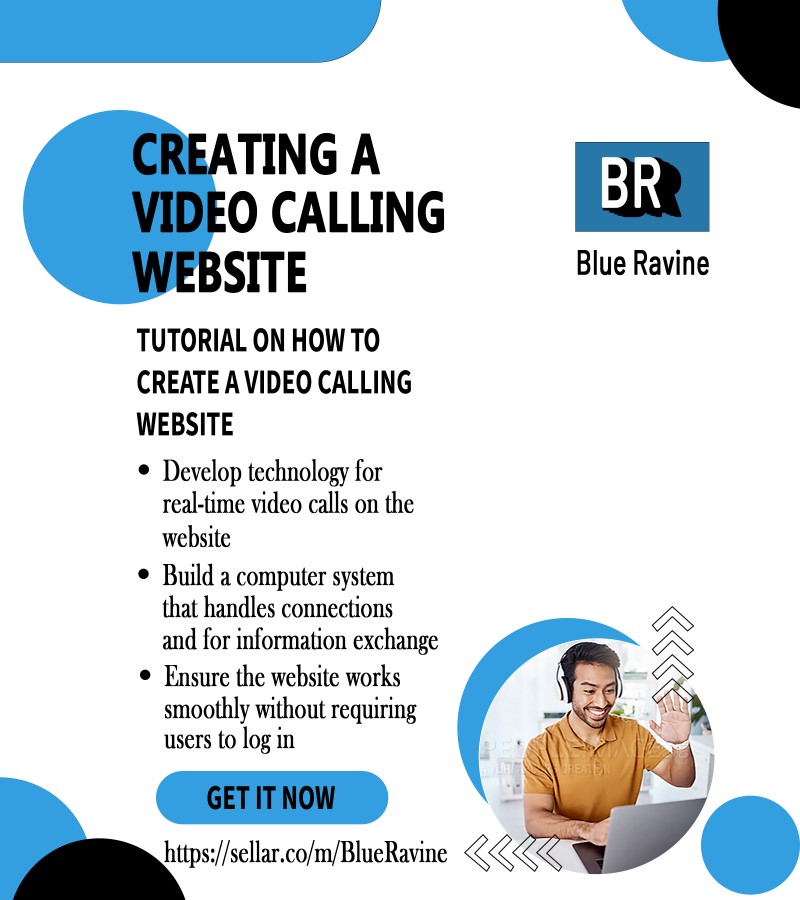 Buy VIDEO CALLING WEBSITE TUTORIAL by BLUE RAVINE on Selar