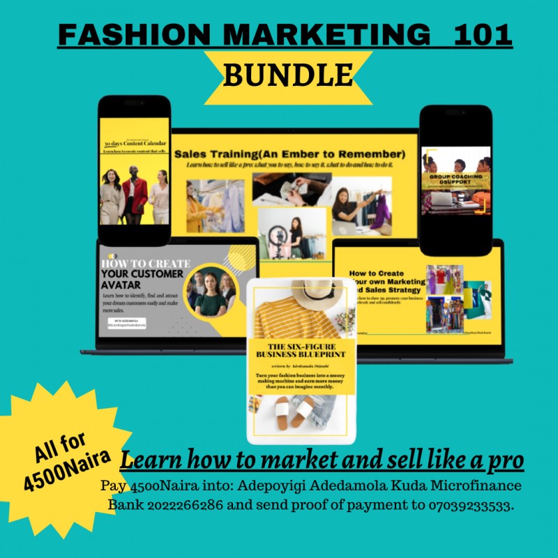 Buy Fashion Marketing 101Bundle by Adedamola Osinubi on Selar