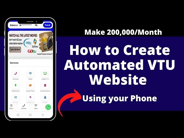 Buy How to create a vtu website with your smartphone by AKINYEMI TAIWO on Selar