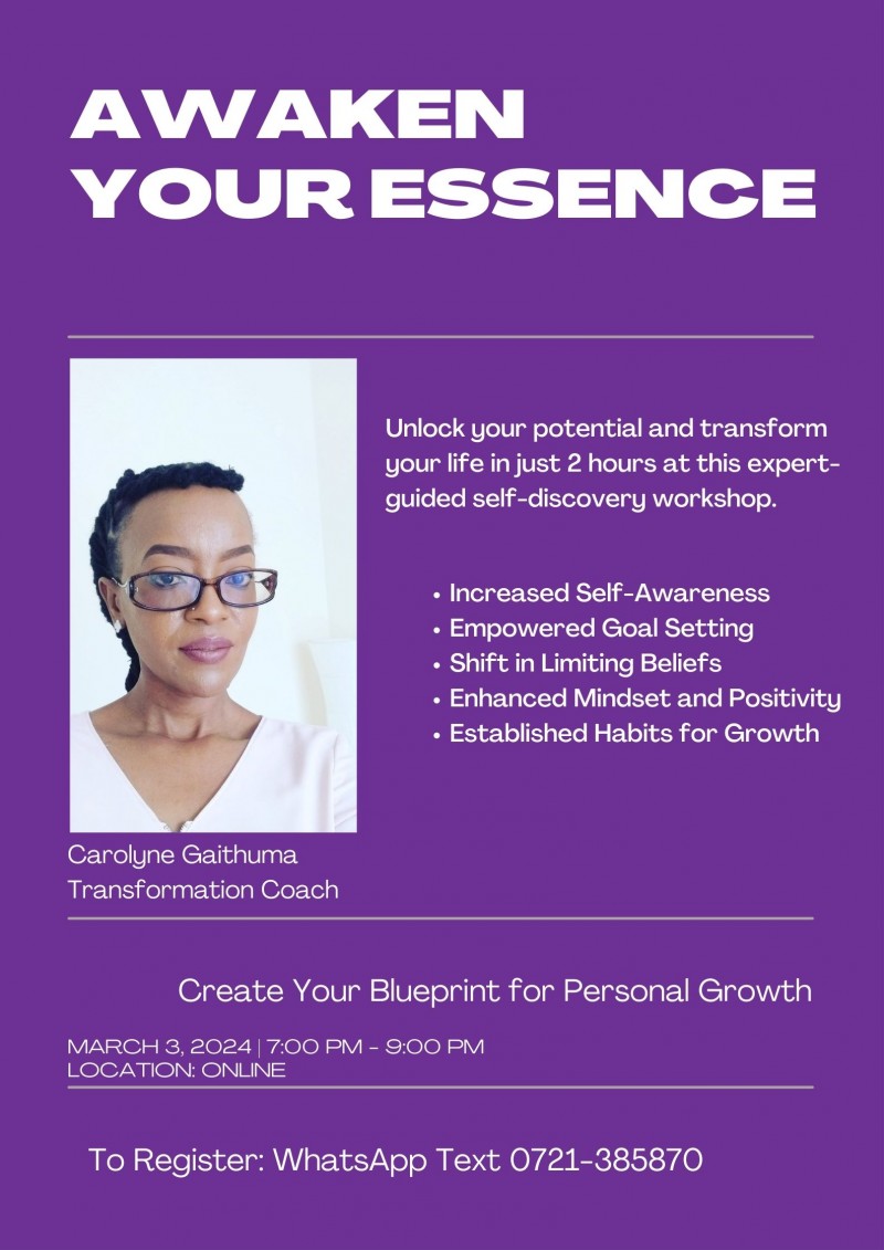 Buy Awaken Your Essence Workshop by Carol Gaithuma on Selar
