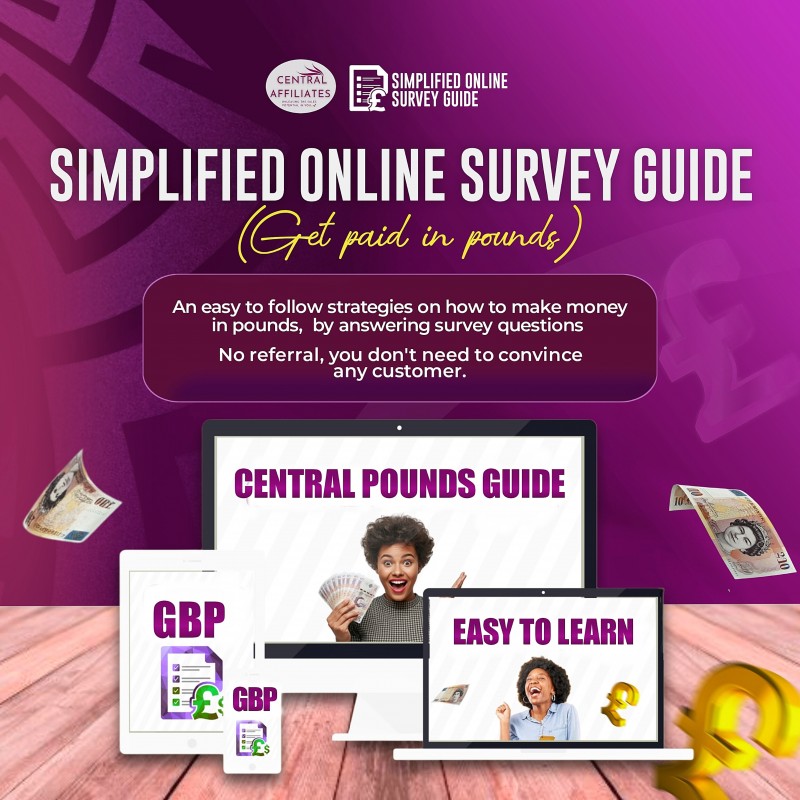 Buy SIMPLIFIED ONLINE SURVEY GUIDE (GET PAY IN POUNDS) by CentralAfCo ...