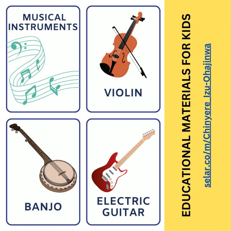 Buy Musical Instruments Flashcards by Chinyere Izu-Ohajinwa on Selar