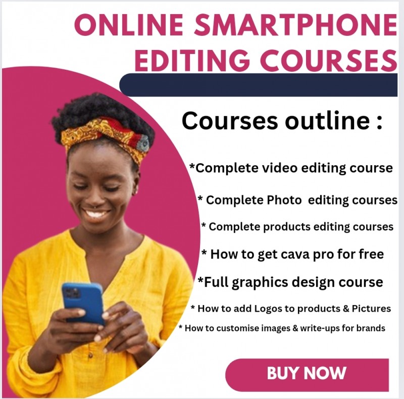 Buy Smartphone professional photos and videos editing & Graphics design course by Blessed Cisca ...