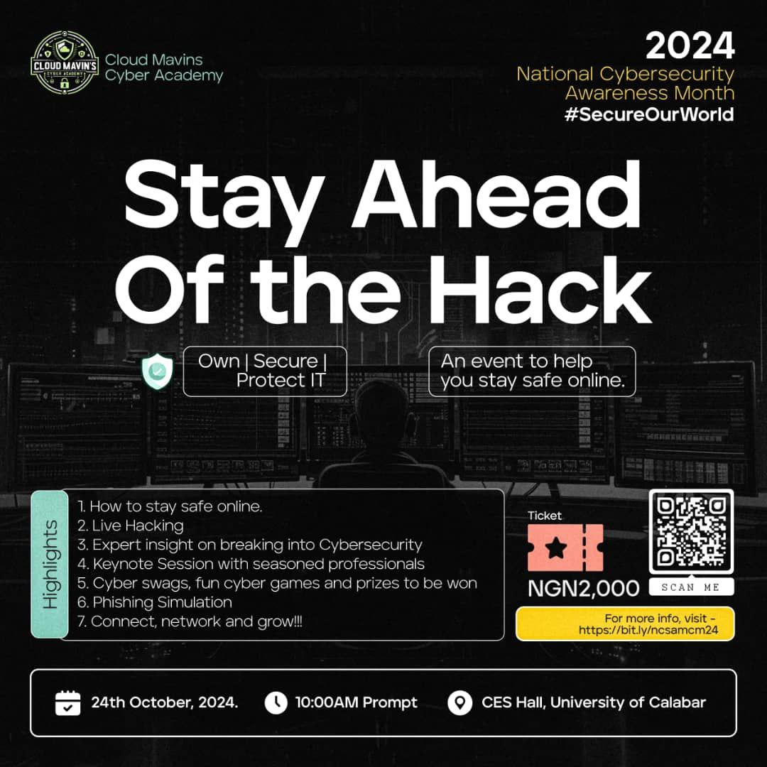 Buy National Cybersecurity Awareness Month Event: Stay Ahead of THE HACK by Cloud Mavin's Cyber ...