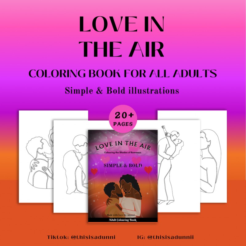 coloring book love is in the air