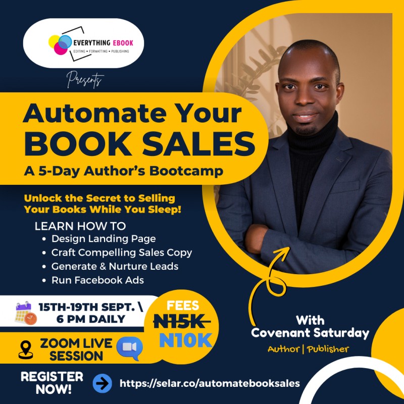 Buy AUTOMATE YOUR BOOK SALES AUTHOR'S BOOTCAMP by Covenant Saturday on ...
