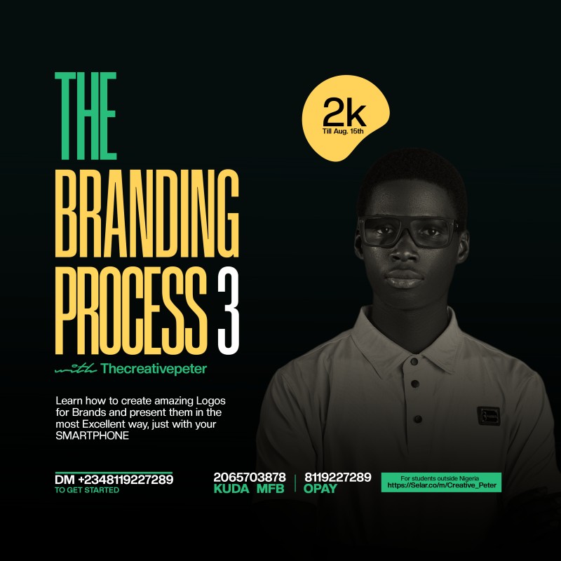 Buy THE BRANDING PROCESS W/Creative Peter 3 by Creative Peter on Selar