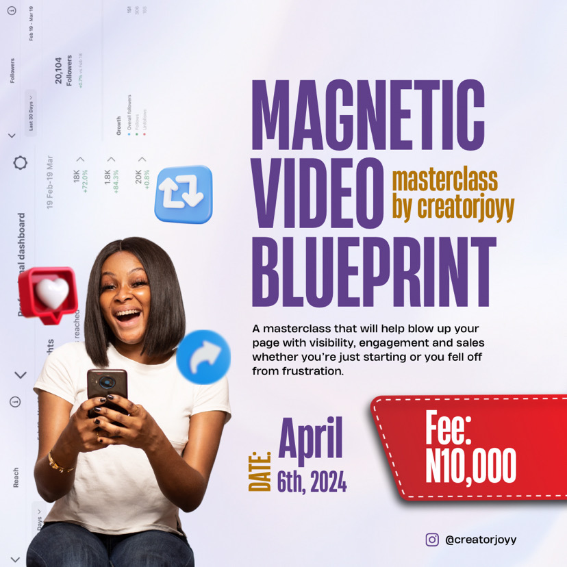 Buy The Magnetic Video Blueprint Masterclass by Joy Amamgbu on Selar
