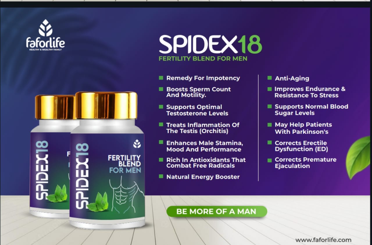 Buy Spidex 18- Fertility blend for MEN by DEZ 13 Nigeria Ltd on Selar