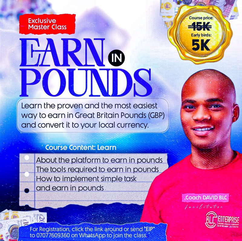 Buy EARN IN POUNDS WITH SURVEY by BLC ENTERPRISE on Selar