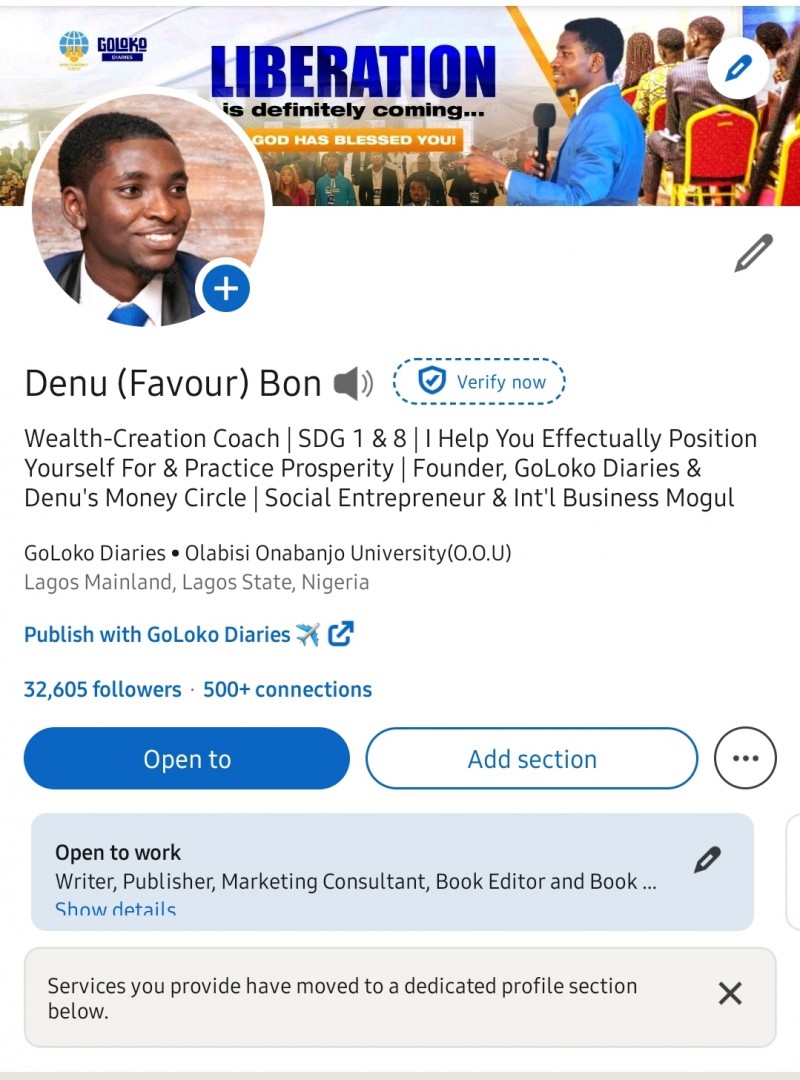 Buy LinkedIn Profile Optimisation and Positioning Service by Denu Bon on Selar
