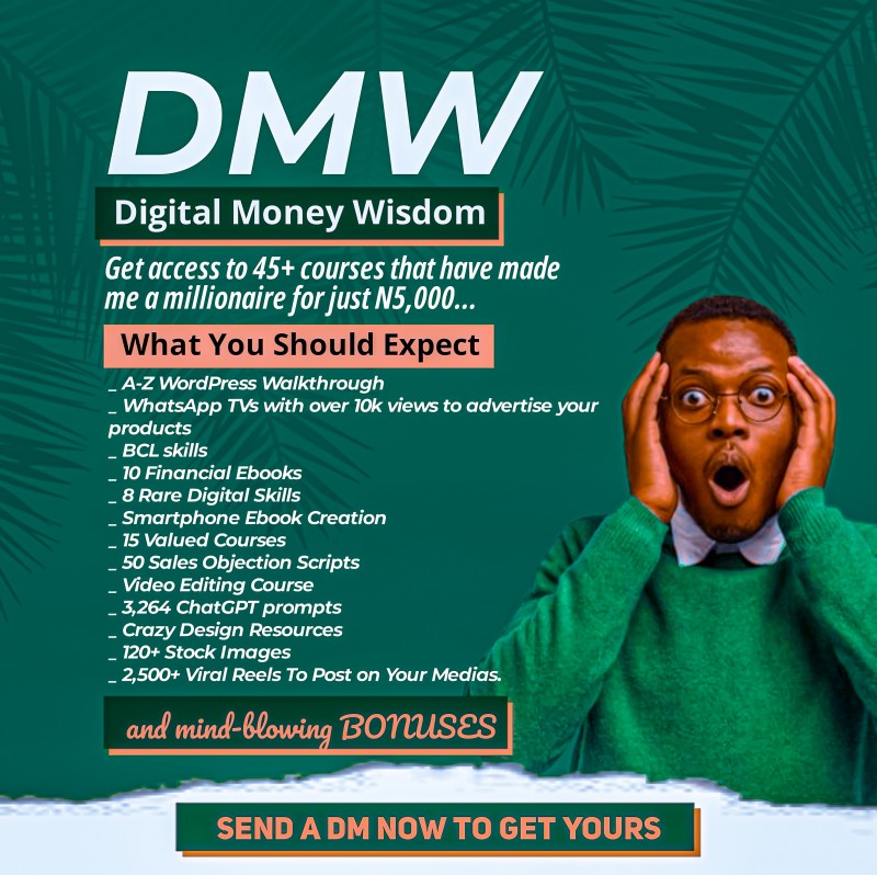 Buy DIGITAL MONEY WISDOM (DMW) by Elijah Opeoluwa on Selar