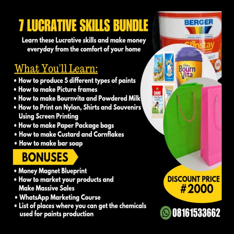 Buy 7 LUCRATIVE SKILLS BUNDLE by Digital Wealth Hub on Selar