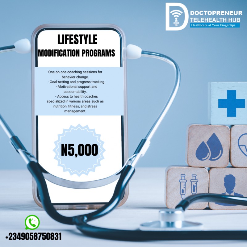 Buy Lifestyle Modification Programs by Doctopreneur Telehealth Hub on Selar