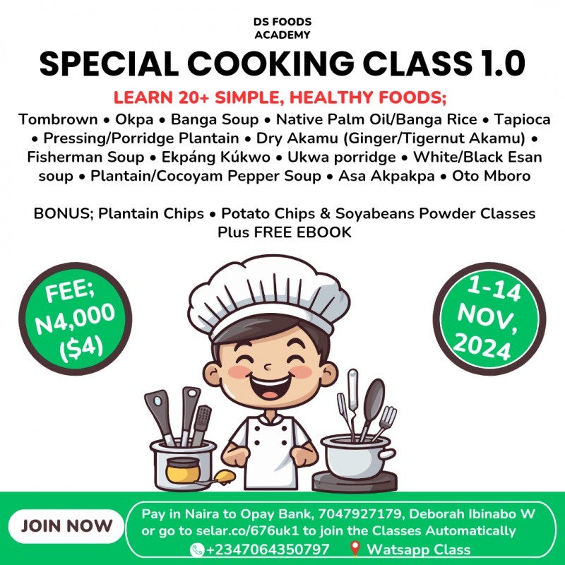 Buy Special Cooking Practicals by DS Food Academy on Selar