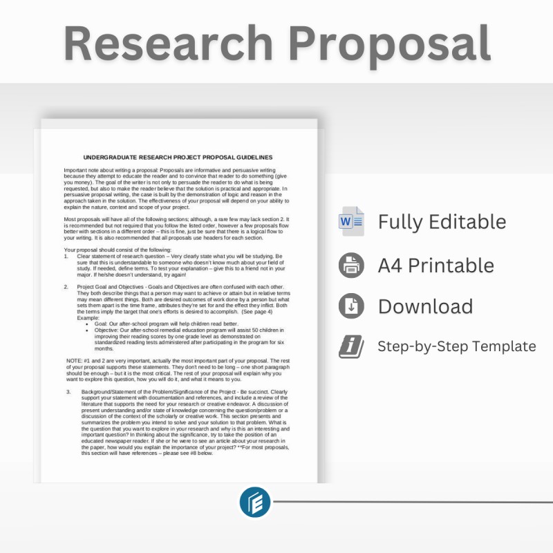 Buy Research Proposal Step-By-Step Template + Gantt Chart by Hausaly ...