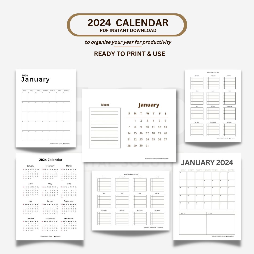 Buy 2024 CALENDER with Notes and Planner BUNDLE by EKA CATHERINE OCHAYI ...