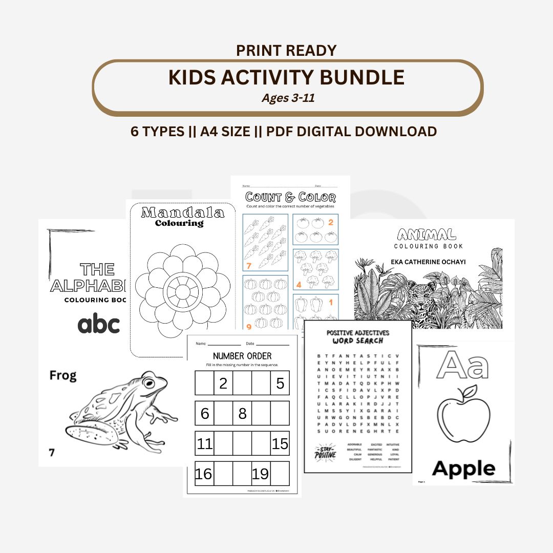 Buy KIDS ACTIVITY PRINTABLE BUNDLE by EKA CATHERINE OCHAYI on Selar