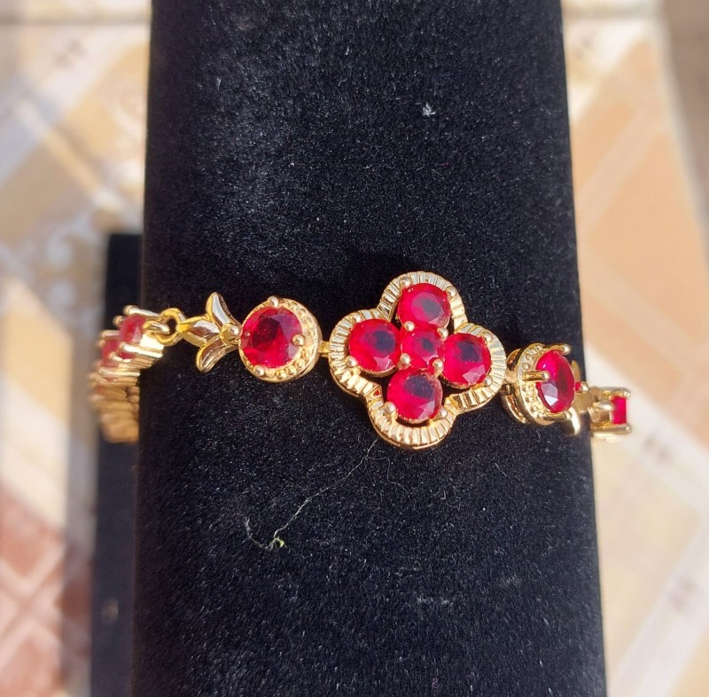 Buy Red Gem Bracelet by Eeman Regalia on Selar