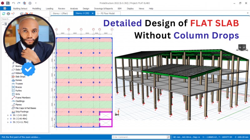 Buy Complete Course on FLAT SLAB Design Without Column Drop by Ekidel-Design on Selar