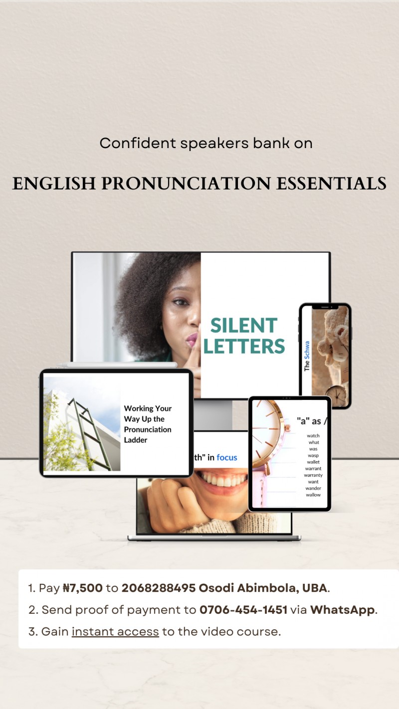 Buy English Pronunciation Essentials by Abimbola Osodi on Selar